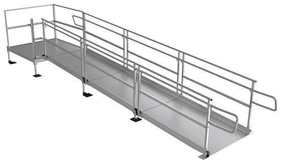 Buy 18 Foot PATHWAY® HD Wheelchair Ramps with Two-Line Handrails
